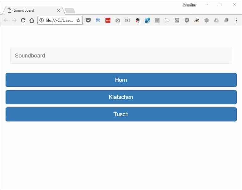 Soundboard programmieren – Tutorial